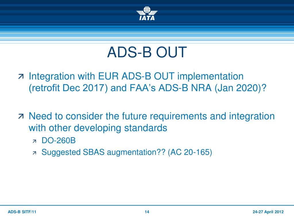 PPT - ADS-B OUT - IATA VIEW ADS-B SITF/11 – Jeju, Korea 24 – 27 April ...