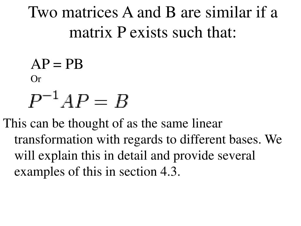 Ppt 34 Day 2 Similar Matrices Powerpoint Presentation Free Download Id3358720