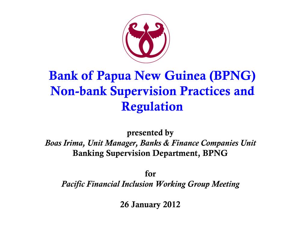 PPT - presented by Boas Irima, Unit Manager, Banks & Finance Companies ...