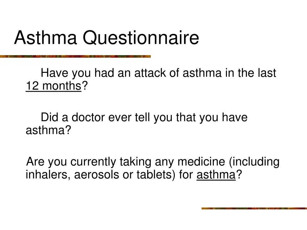 PPT - Questionnaires for clinical and epidemiological purposes ...