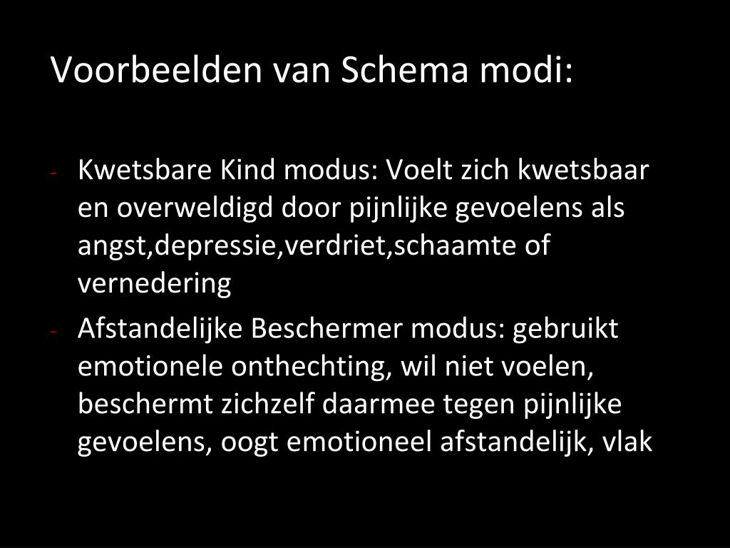 PPT - Onderzoek naar Schemagerichte Vaktherapie PowerPoint Presentation ...