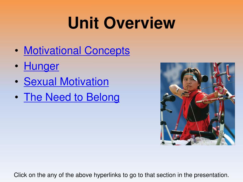 Ppt Unit 8a Motivation And Emotion Motivation Powerpoint