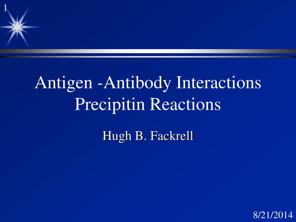 PPT - Antigen - Antibody Interactions Precipitin Reactions PowerPoint ...