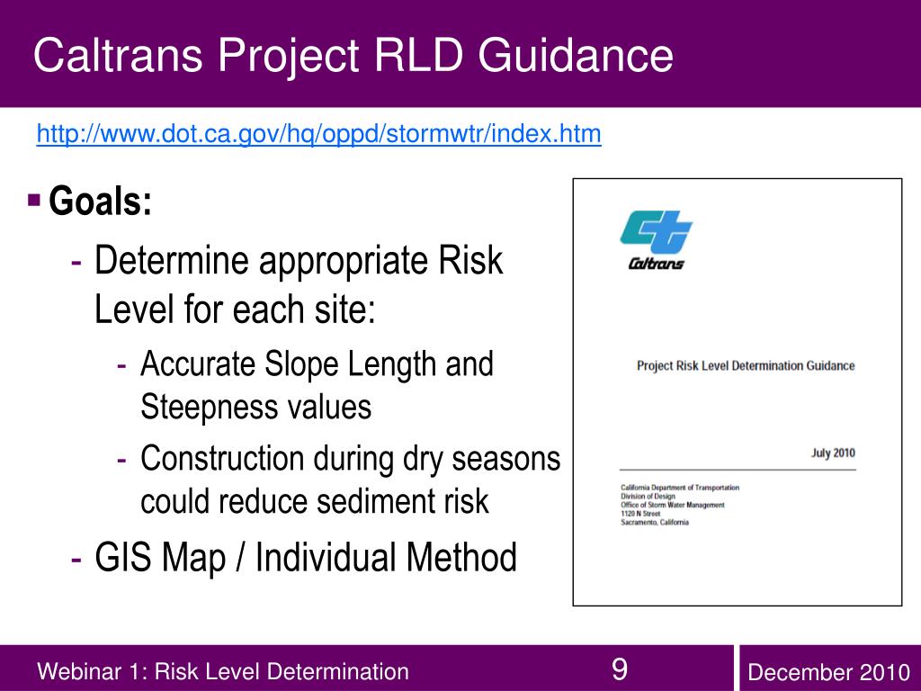 PPT - Risk Level Determination (RLD) for the Construction General ...