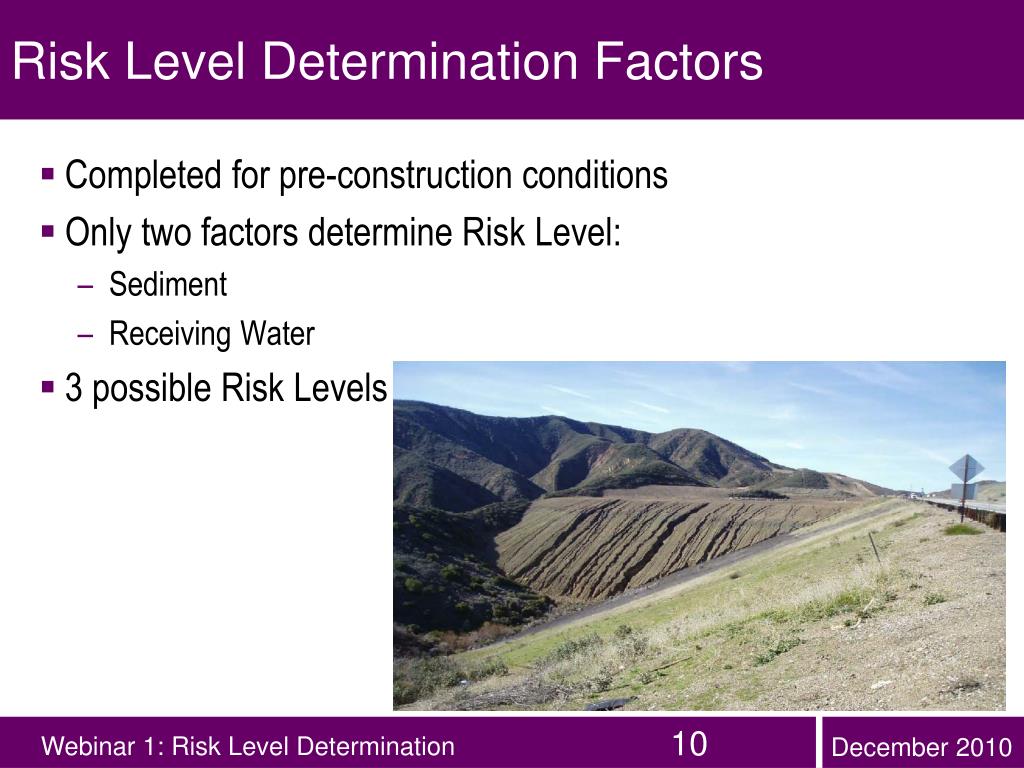 PPT - Risk Level Determination (RLD) for the Construction General ...
