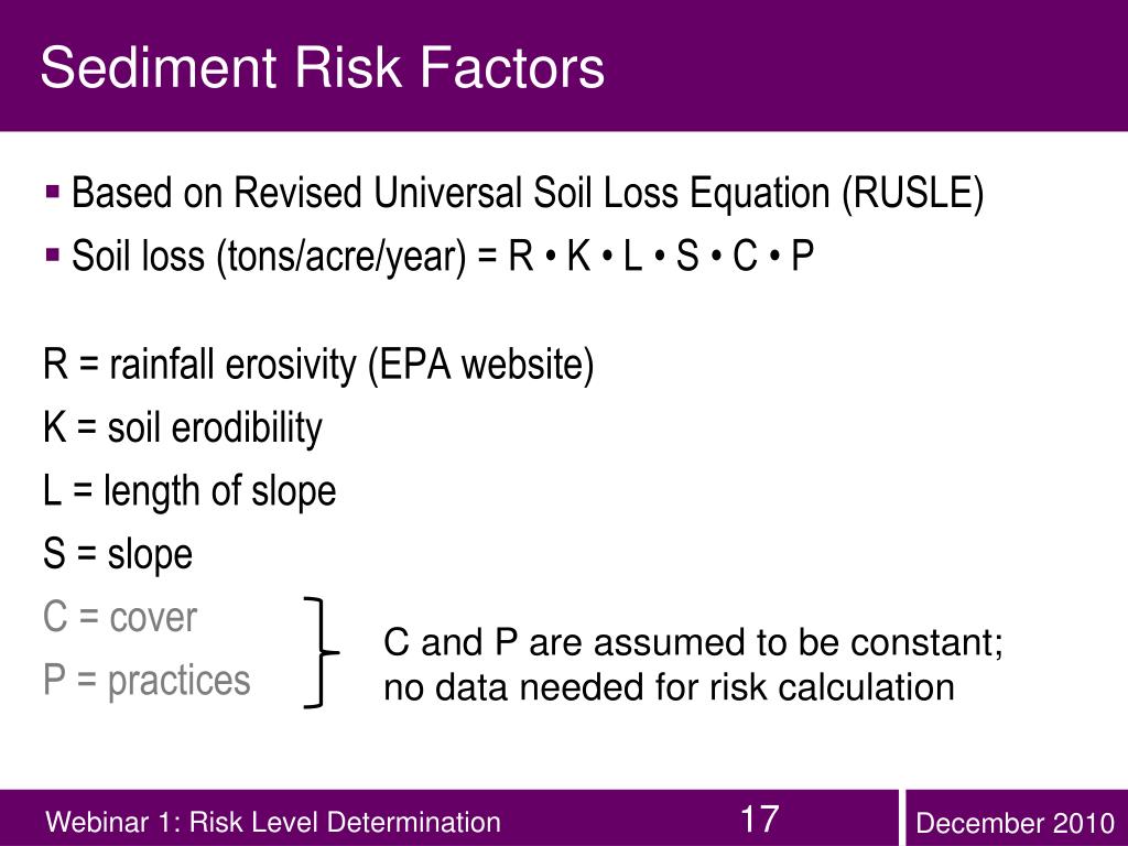 PPT - Risk Level Determination (RLD) for the Construction General ...