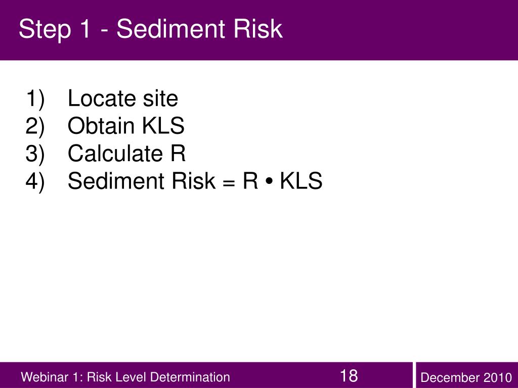 PPT - Risk Level Determination (RLD) for the Construction General ...