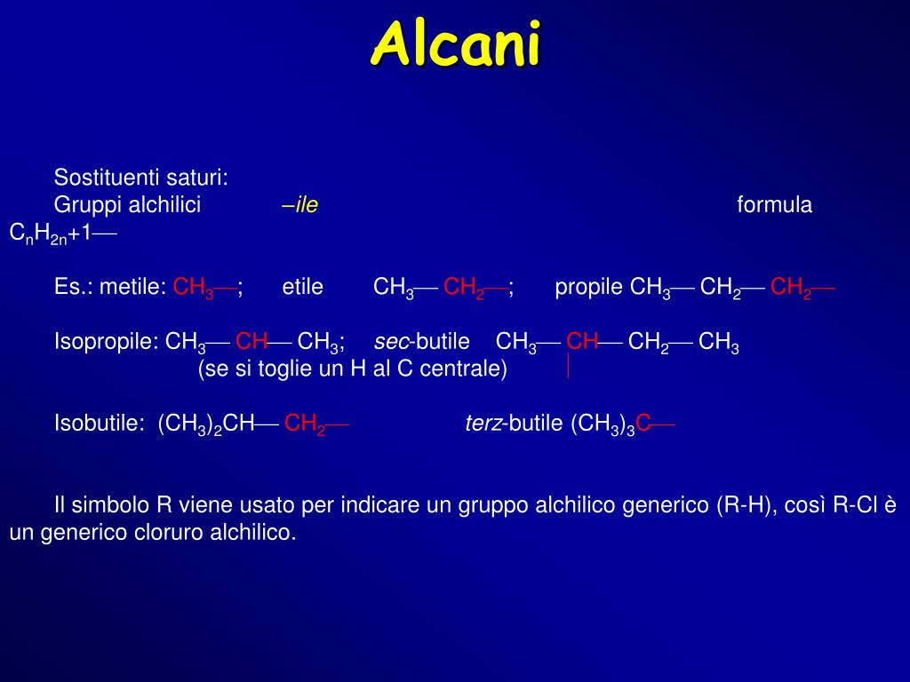 PPT - Alcani, alcheni, alchini, cicloalcani e composti aromatici ...