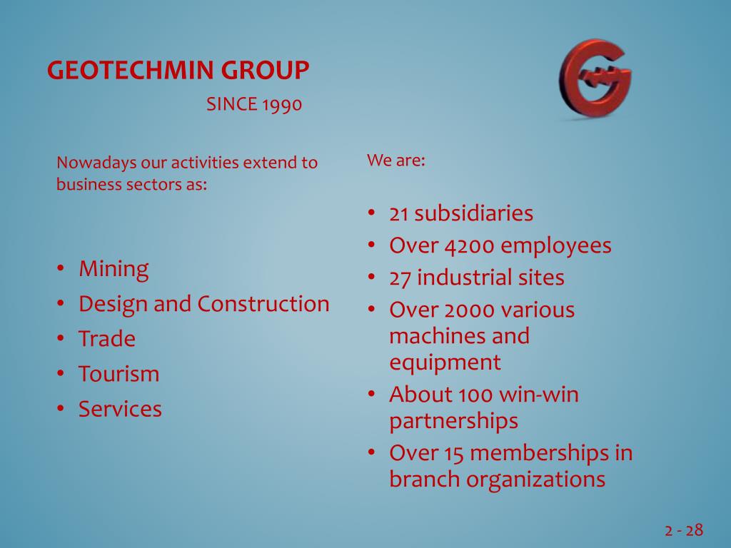 PPT - geotechmin group and italy eight years successful partnership PowerPoint Presentation - ID ...