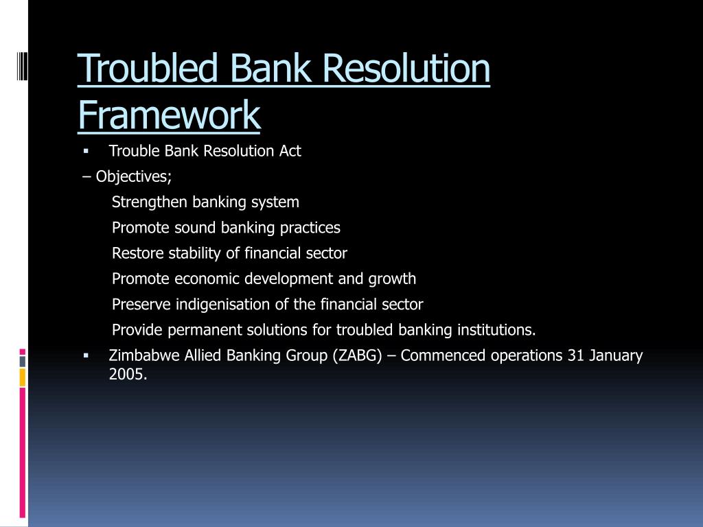 PPT - THE BENEFITS OF DEPOSIT INSURANCE IN AFRICA - ZIMBABWE EXPERIENCE ...