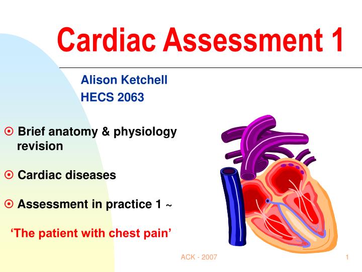PPT - Cardiac Assessment 1 PowerPoint Presentation, free download - ID ...