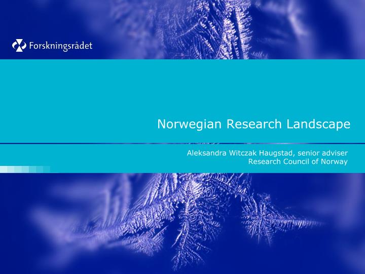 PPT - Norwegian Research Landscape PowerPoint Presentation, free ...