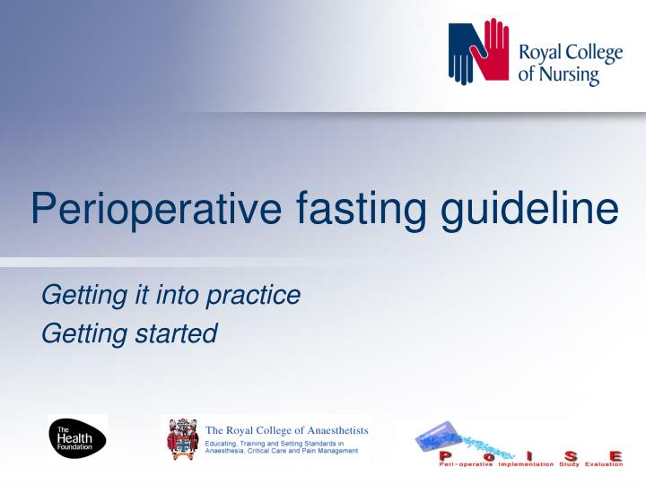 PPT - Perioperative fasting guideline PowerPoint Presentation, free ...