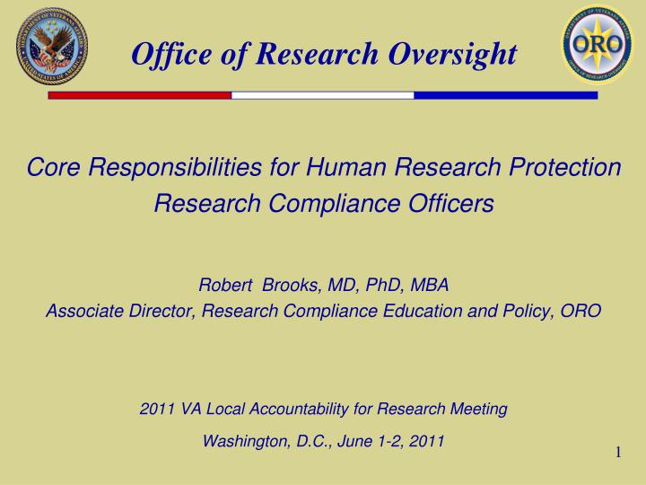 PPT - Core Responsibilities for Human Research Protection Research ...