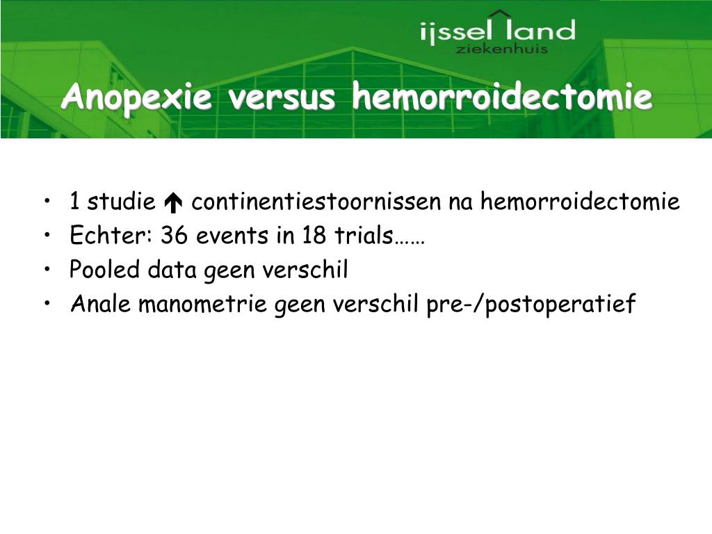 PPT - Hemorroiden: behandeling door chirurg PowerPoint Presentation ...