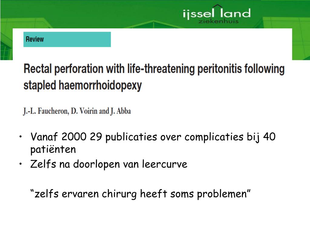 PPT - Hemorroiden: behandeling door chirurg PowerPoint Presentation ...