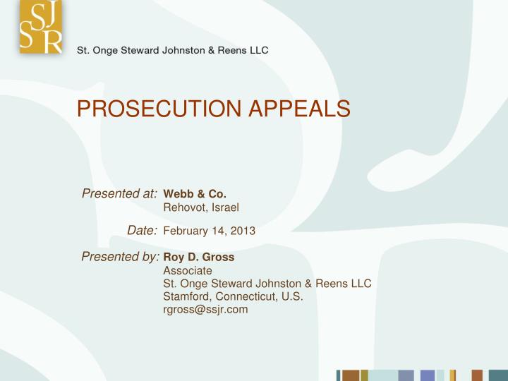 PPT - PROSECUTION APPEALS PowerPoint Presentation, free download - ID ...