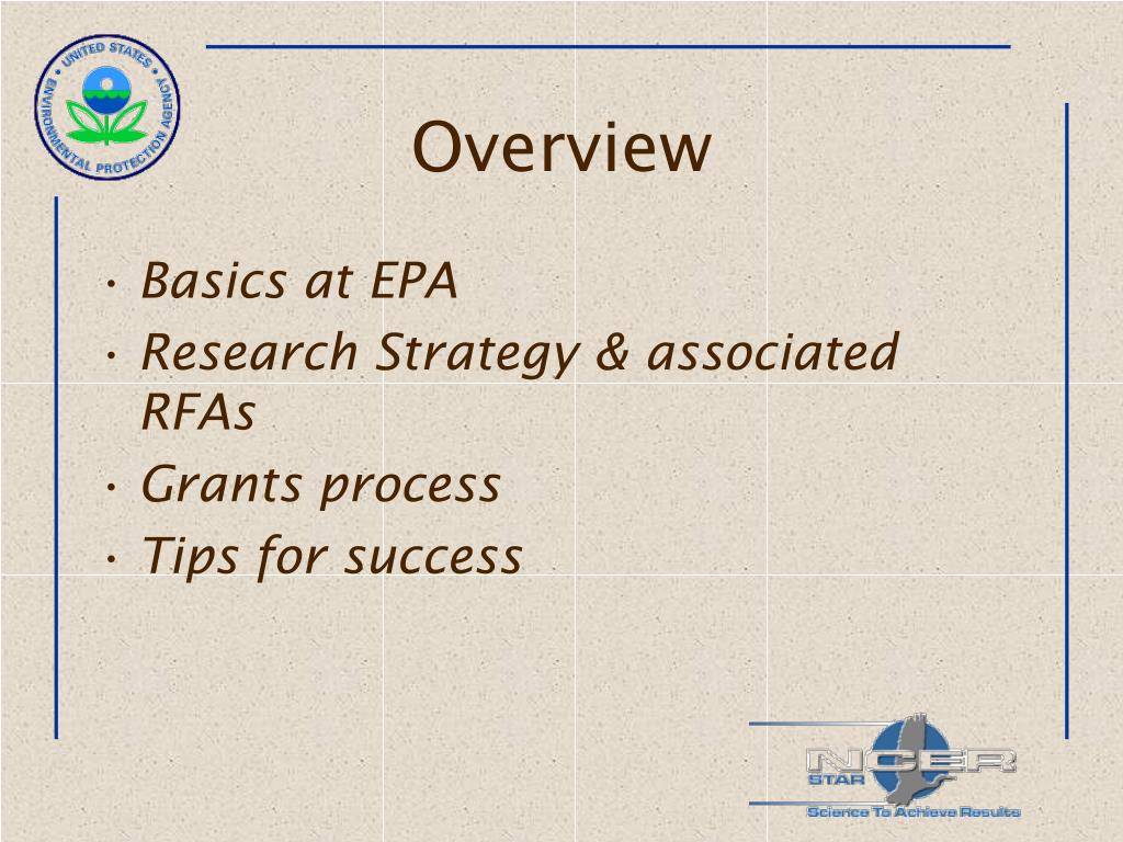 PPT - Maximizing Success in EPA's STAR Grants Program PowerPoint ...