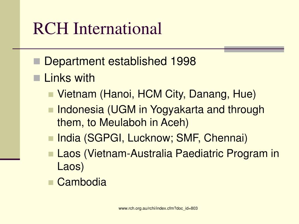 PPT - Royal Children’s Hospital International PowerPoint Presentation ...
