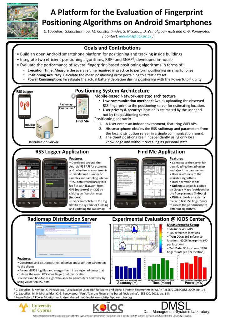 Ppt A Platform For The Evaluation Of Fingerprint Positioning Algorithms On Android Smartphones