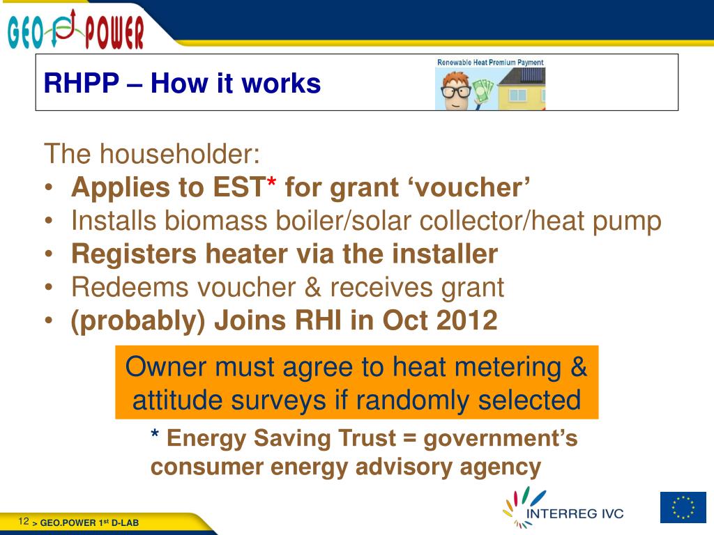 PPT - The UK Renewable Heat Incentive and Renewable Heat Premium ...