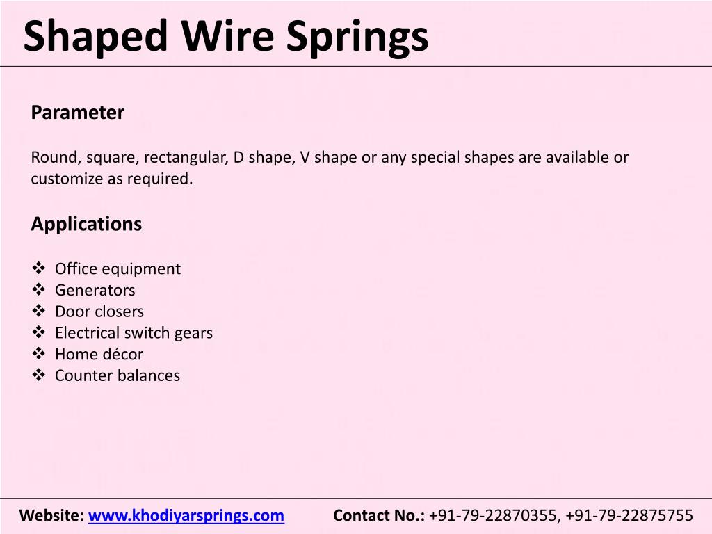 PPT - Shaped Wire Springs | Shaped Wire Springs Manufacturer PowerPoint ...