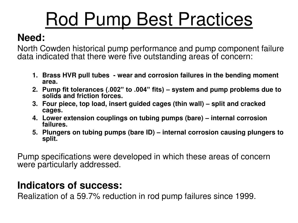 PPT - North Cowden Asset: Tubing Best Practices to Reduce Failures ...