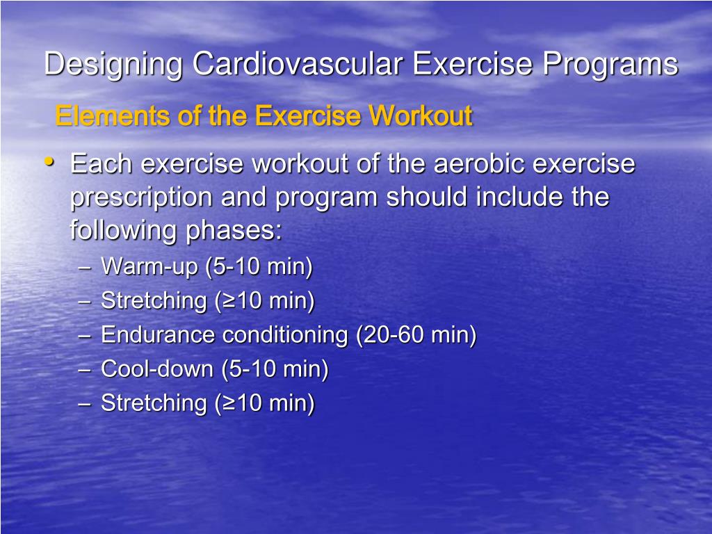 PPT - Chapter 05 Designing Cardiovascular Exercise Programs PowerPoint ...