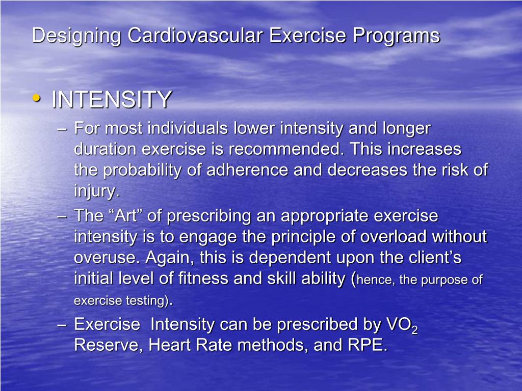 PPT - Chapter 05 Designing Cardiovascular Exercise Programs PowerPoint ...