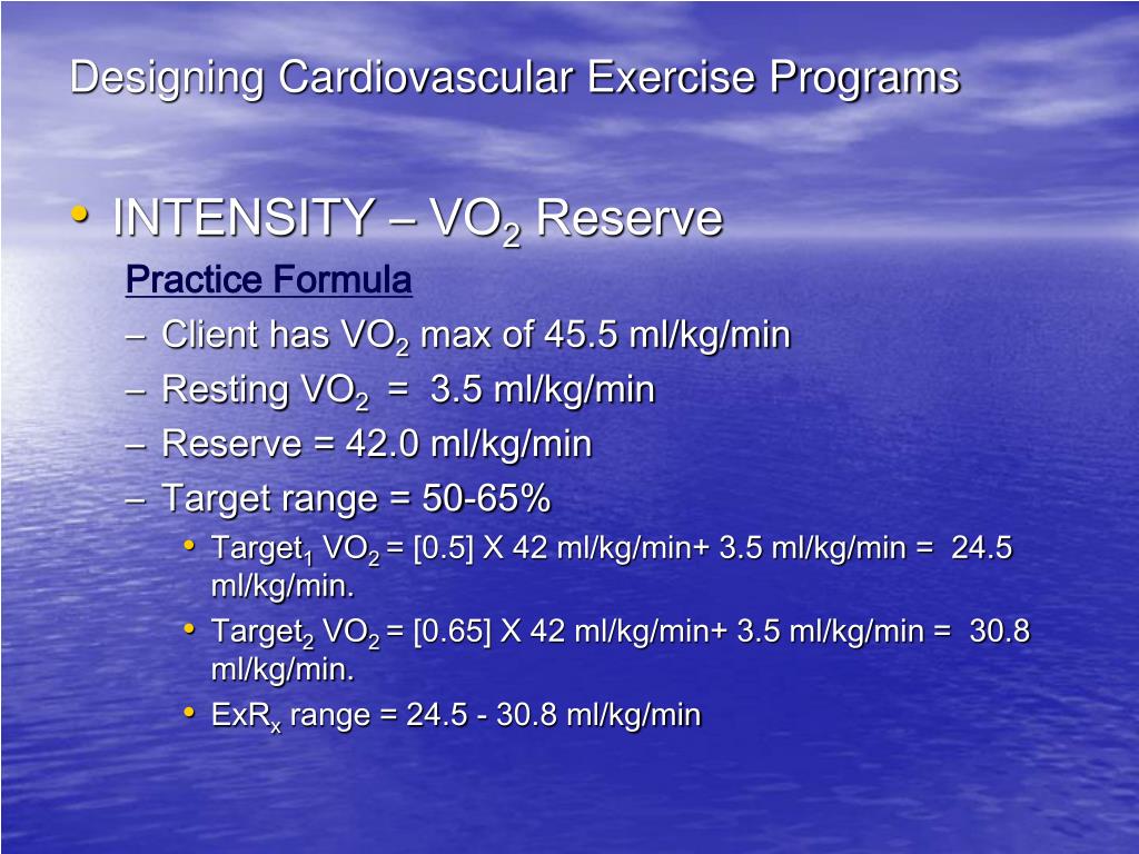 PPT - Chapter 05 Designing Cardiovascular Exercise Programs PowerPoint ...