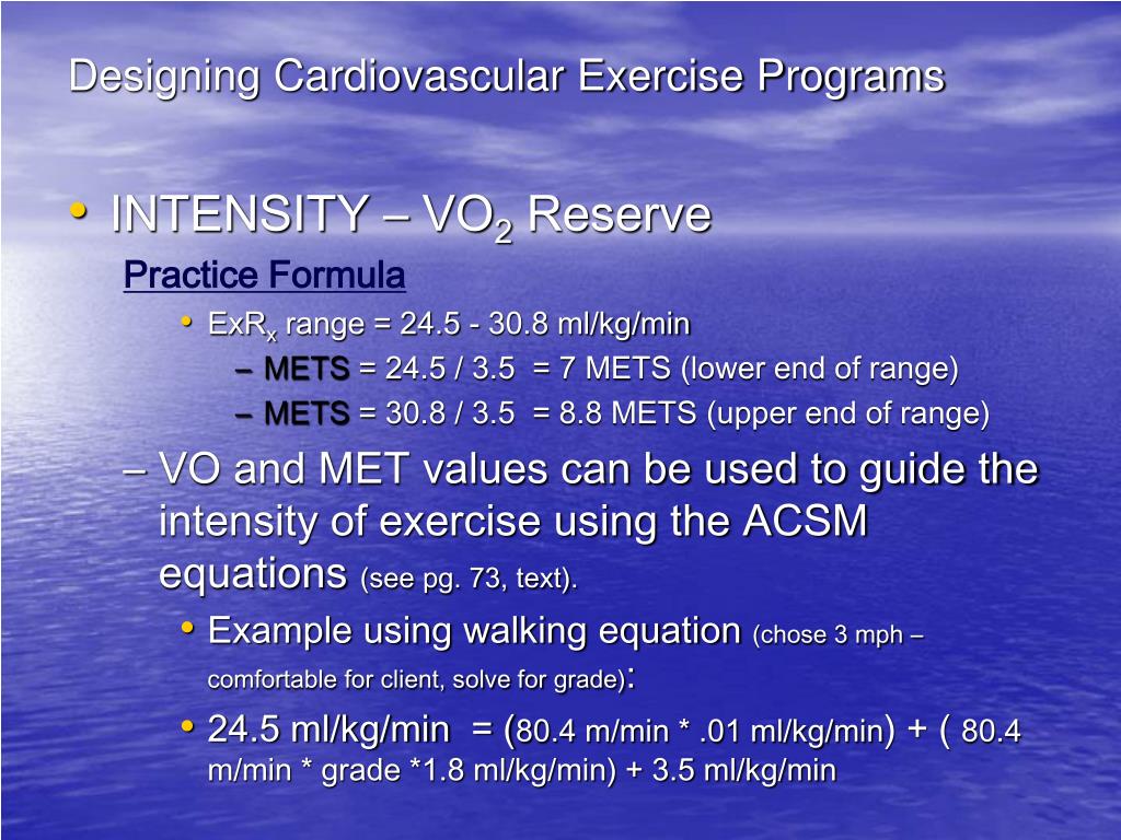 PPT - Chapter 05 Designing Cardiovascular Exercise Programs PowerPoint ...