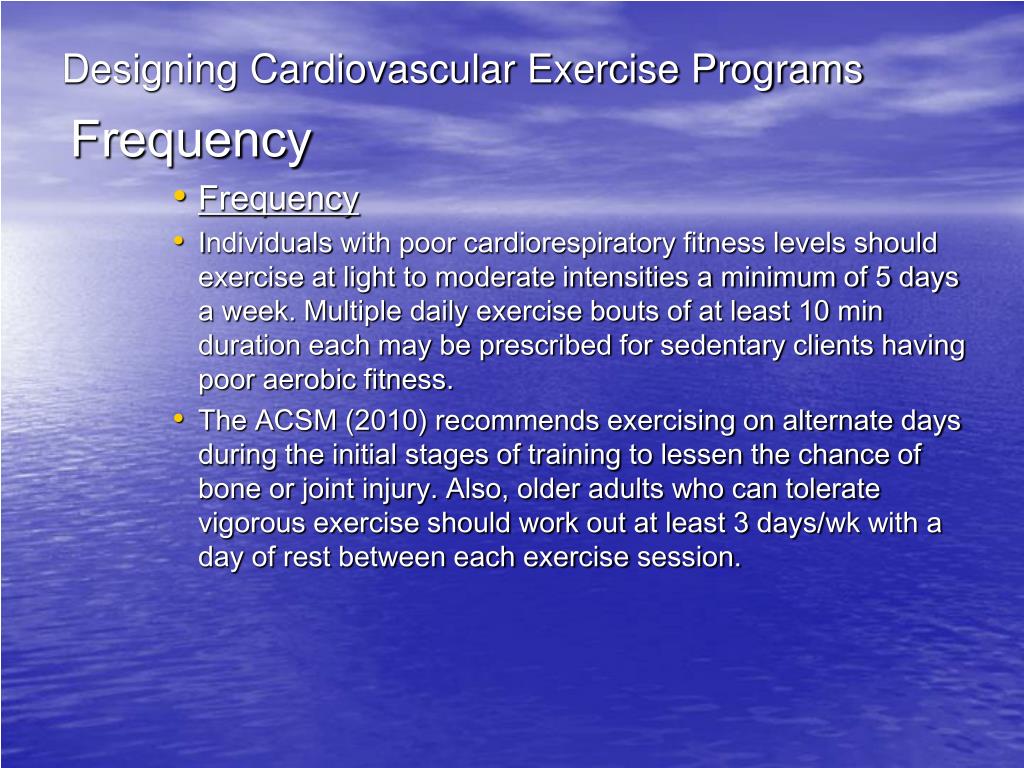 PPT - Chapter 05 Designing Cardiovascular Exercise Programs PowerPoint ...