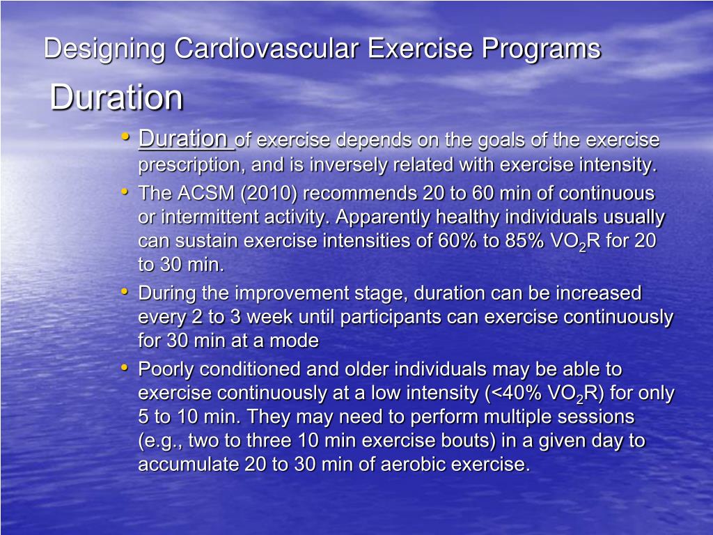 PPT - Chapter 05 Designing Cardiovascular Exercise Programs PowerPoint ...