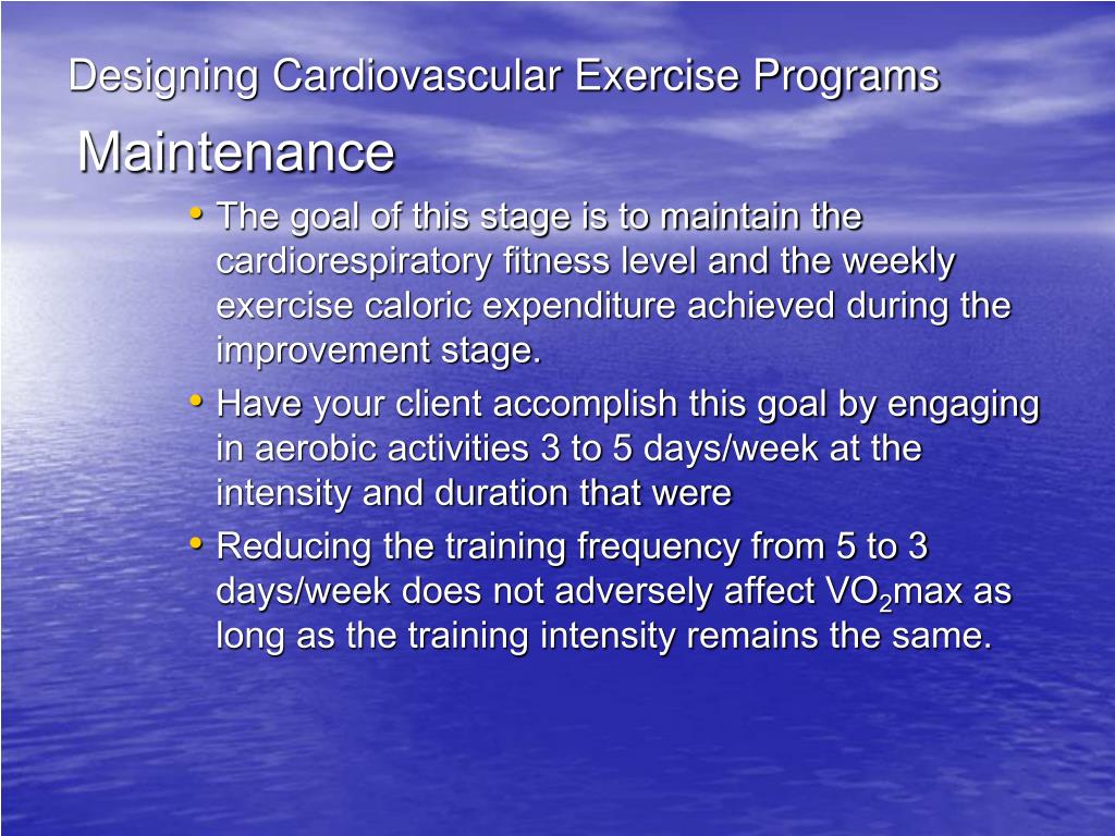 PPT - Chapter 05 Designing Cardiovascular Exercise Programs PowerPoint ...