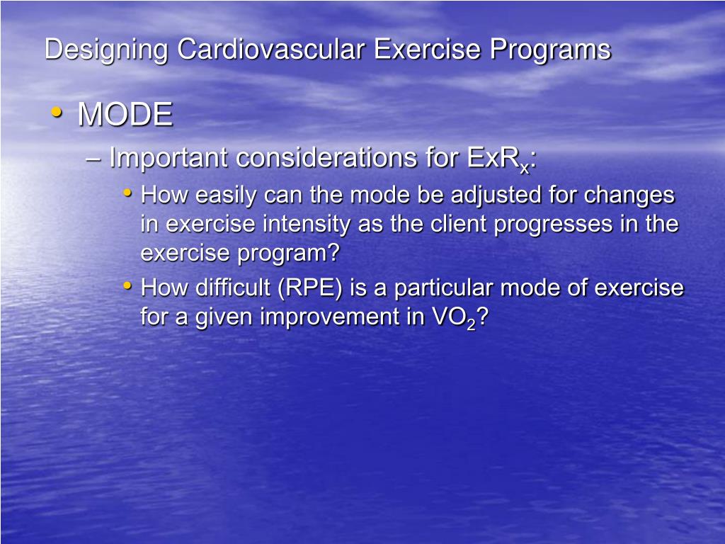 PPT - Chapter 05 Designing Cardiovascular Exercise Programs PowerPoint ...