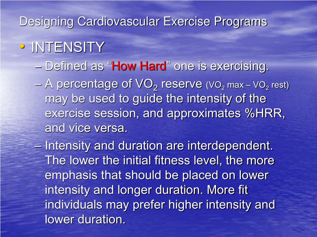 PPT - Chapter 05 Designing Cardiovascular Exercise Programs PowerPoint ...
