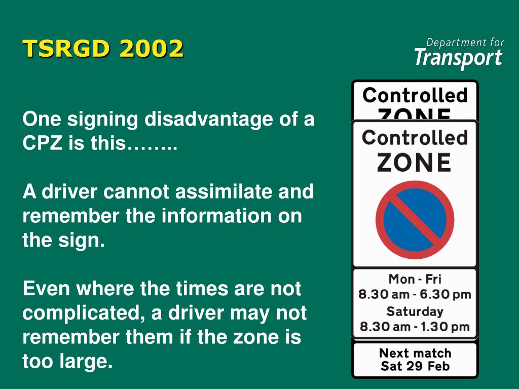 PPT - Parking and CPZ Signing PowerPoint Presentation, free download ...