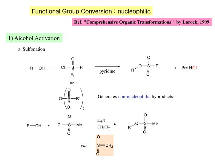 PPT - Functional Group Conversion : nucleophilic PowerPoint ...
