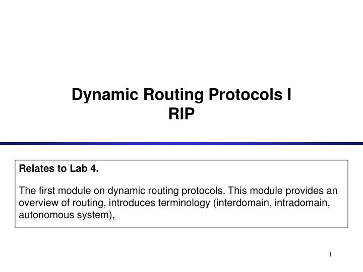 PPT - Dynamic Routing Protocols I RIP PowerPoint Presentation, free download - ID:3364118