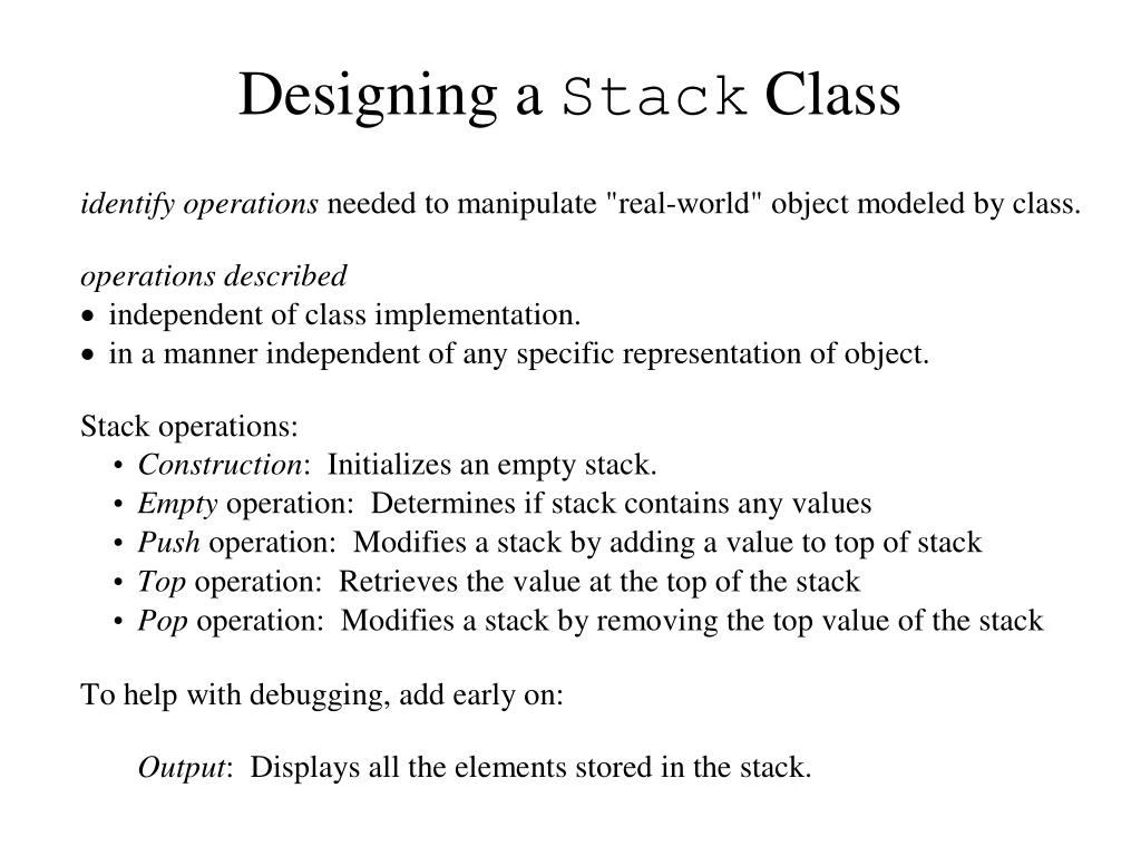 PPT - stack as an ADT PowerPoint Presentation, free download - ID:3364394