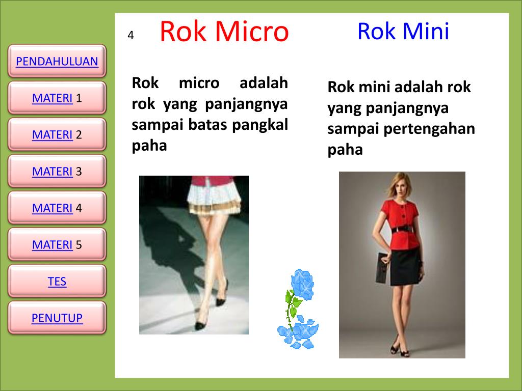 PPT - MACAM-MACAM ROK BERDASARKAN UKURAN PANJANG ROK PowerPoint ...