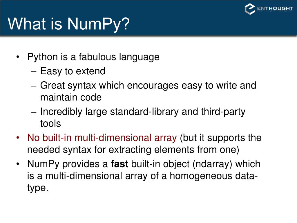 PPT NumPy and SciPy PowerPoint Presentation Free Download ID 3364887