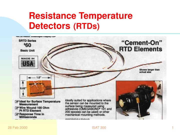 PPT - Resistance Temperature Detectors (RTDs) PowerPoint Presentation ...