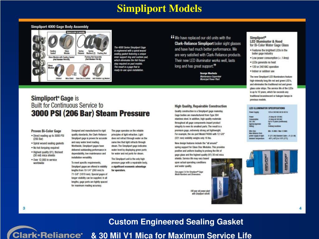 PPT - Clark-Reliance Simpliport Bicolor Water Gage Glass with 180 º ...
