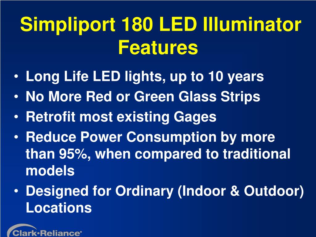 PPT - Clark-Reliance Simpliport Bicolor Water Gage Glass with 180 º ...