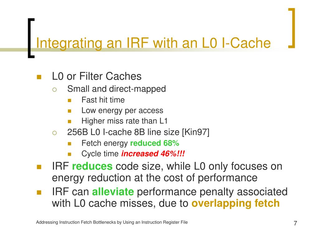Ppt Addressing Instruction Fetch Bottlenecks By Using An Instruction