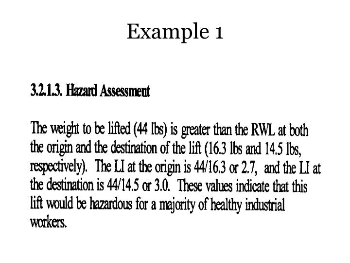 PPT - NIOSH Lifting Equation submitted by William A. Groves PowerPoint ...