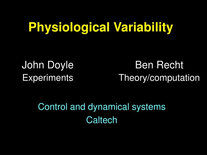 PPT - Physiological Variability PowerPoint Presentation, free download ...
