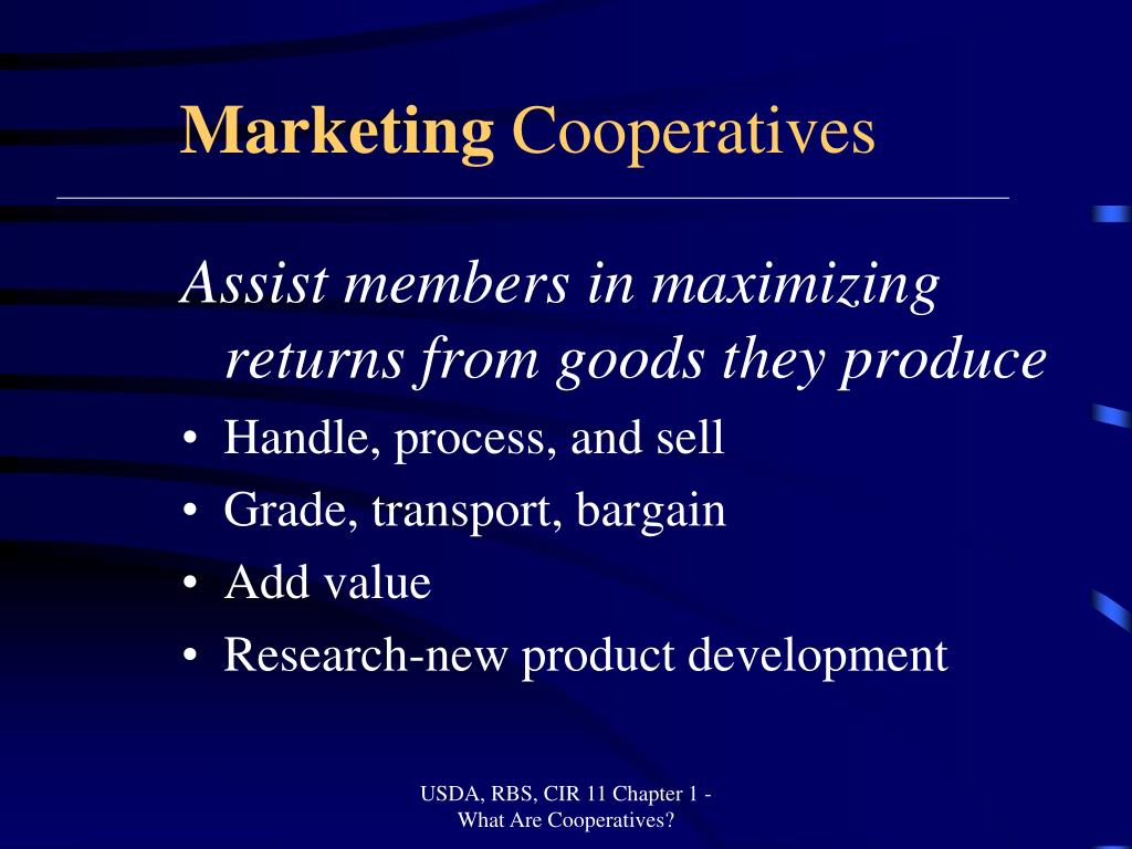 PPT - Cooperatives: What They Are and the Role of Members, Directors ...