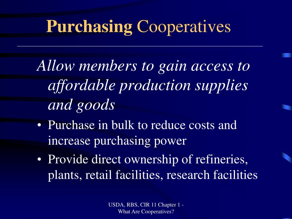 PPT - Cooperatives: What They Are and the Role of Members, Directors ...